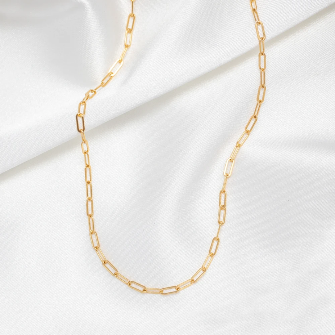 Plain Gold Plated Long Cable Chain – CLARA