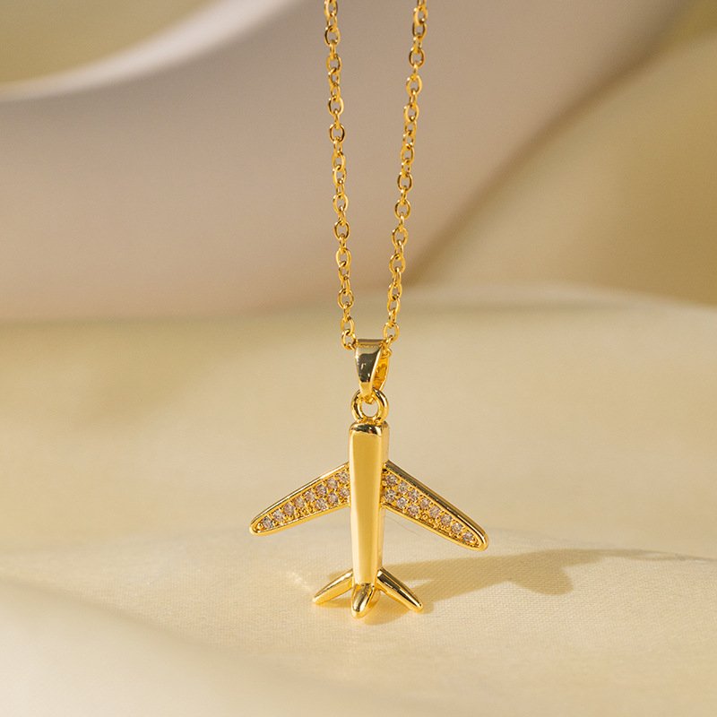 Gold Plated Aviator Necklace – CLARA